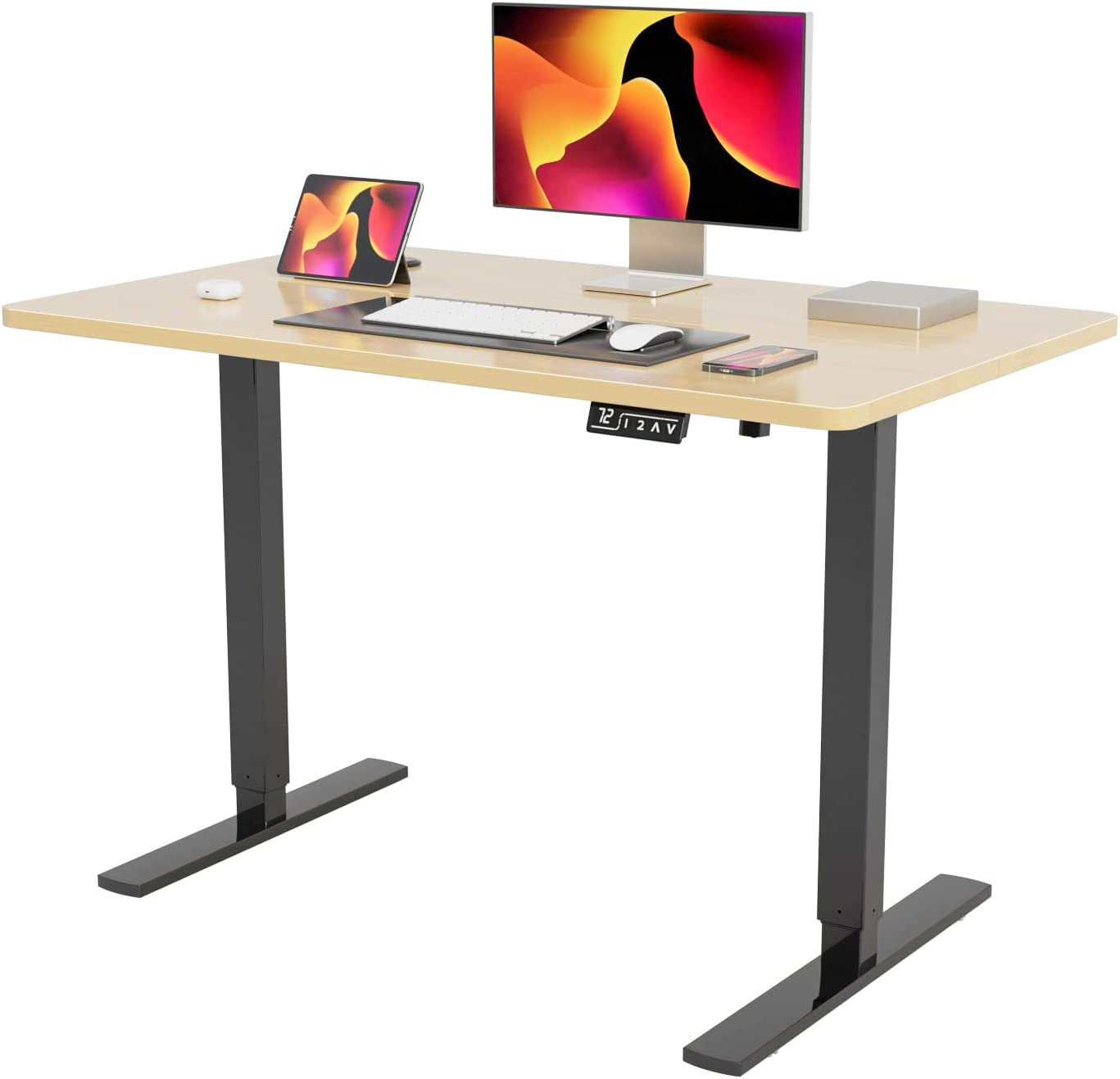 Height Adjustable Electric Standing Desk 40 inch Computer Table Home ...