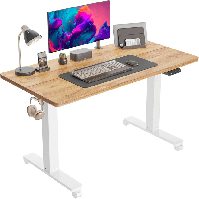 Height Adjustable Electric Standing Desk 48 x 24 Inches Stand Up Table ...
