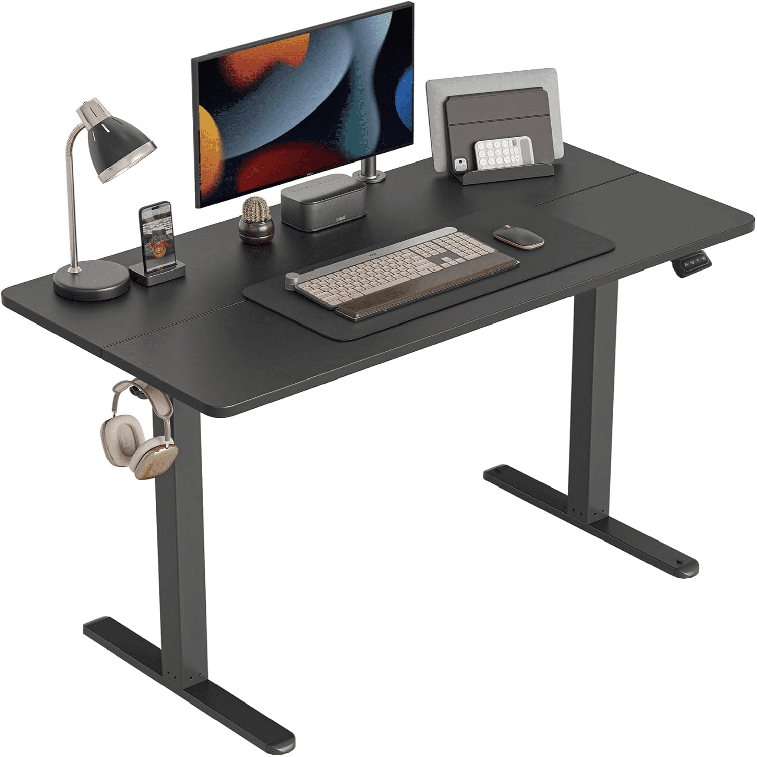 Height Adjustable Electric Standing Desk 48 x 24 Inches Stand Up Table ...