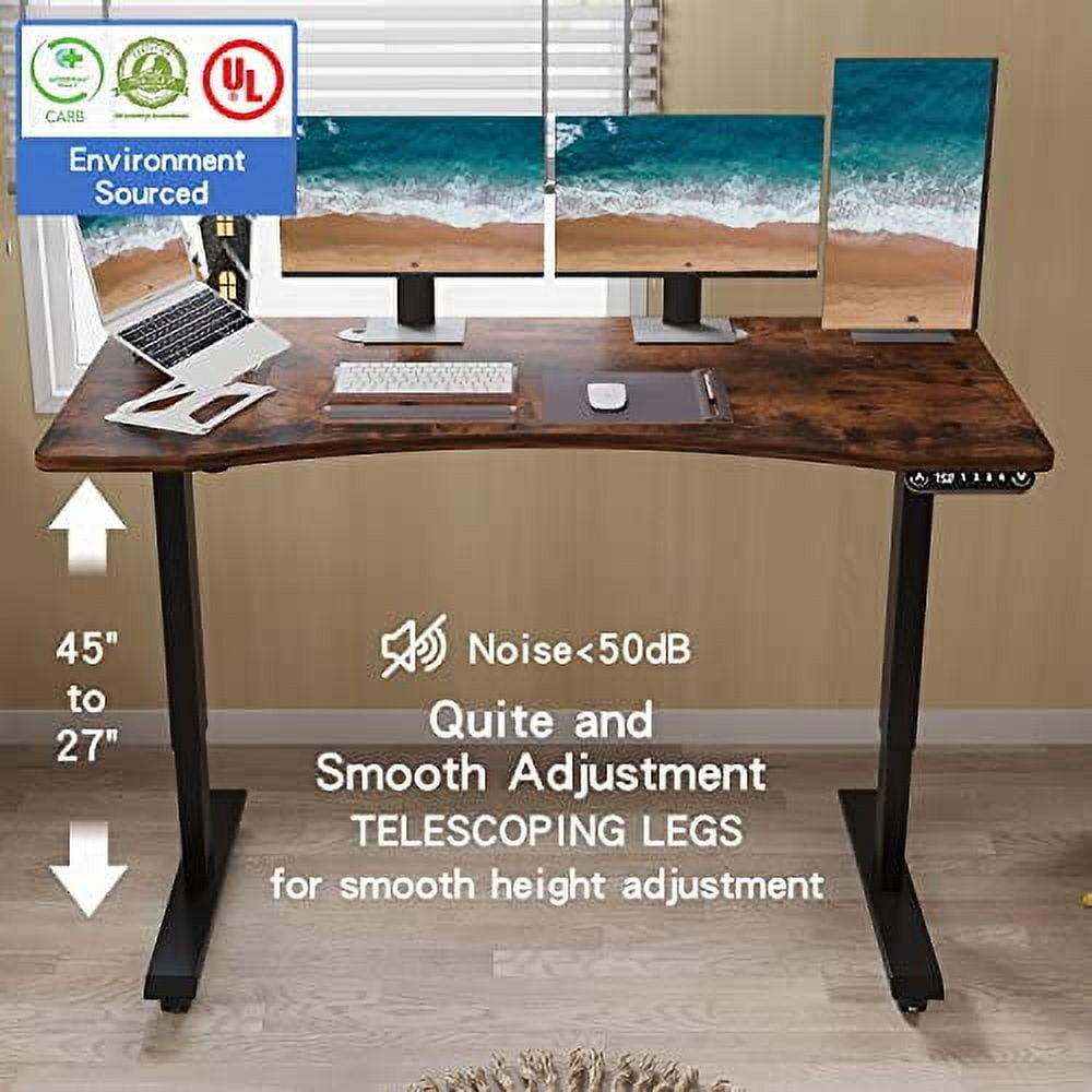 Height Adjustable Electric Standing Desk, 55x30 Height Stand Up ...