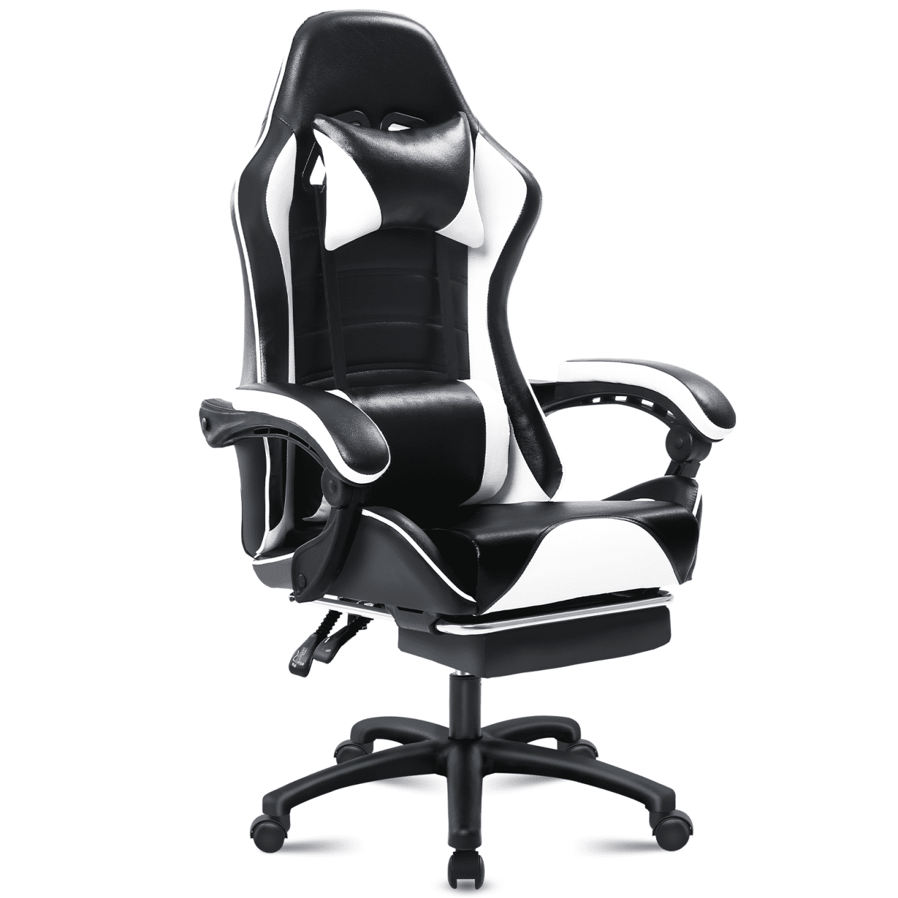 Height Adjustable Ergonomic Gaming Chair with Footrest & Lumbar Support ...
