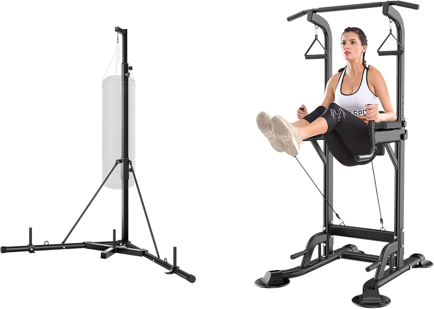 Height Adjustable Foldable Heavy Duty Boxing Punching Bag Stand Steel ...