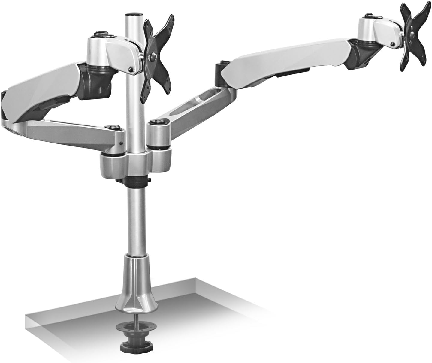 Height Adjustable Full Motion Two Monitor Computer Desk Mount Spring ...