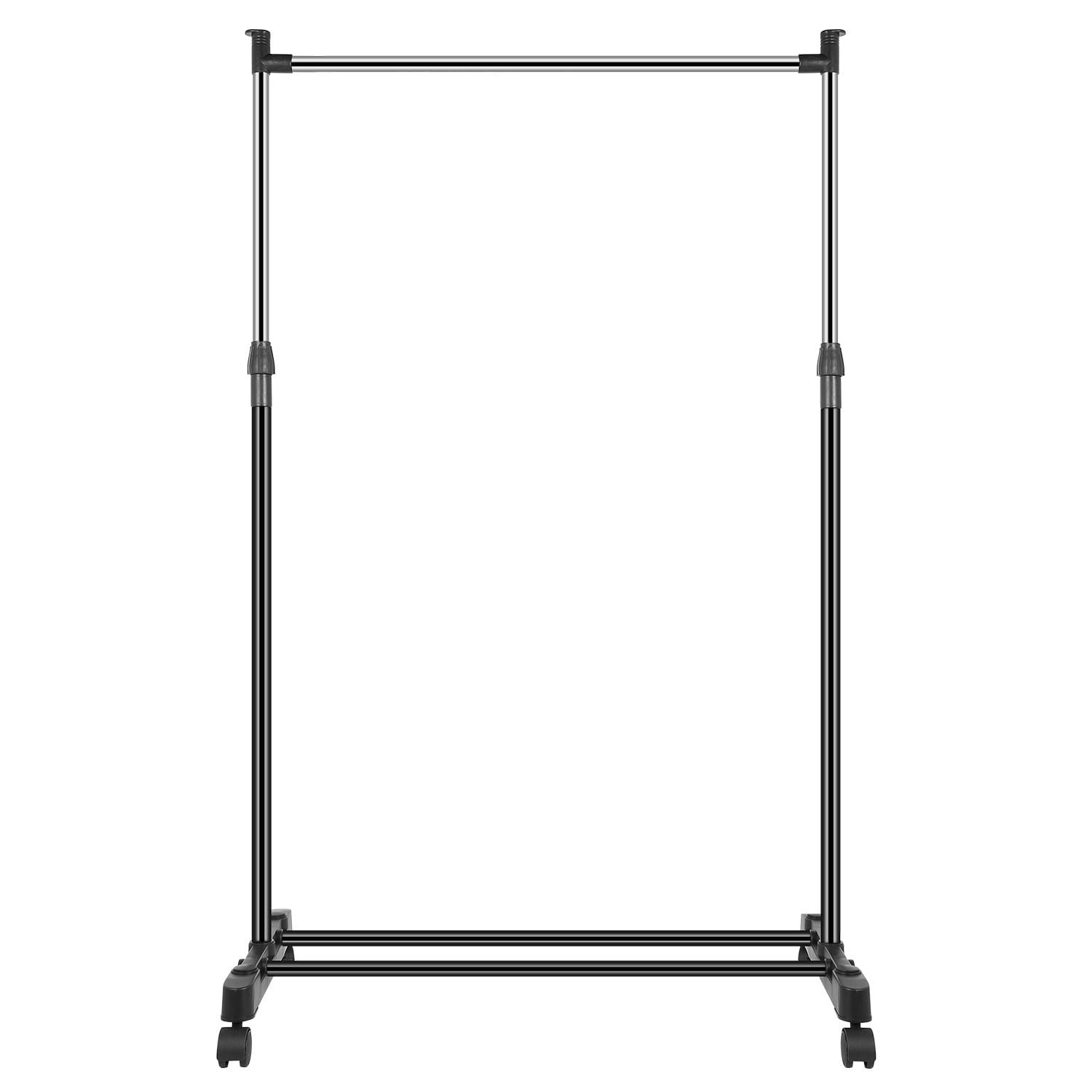 Height Adjustable Garment Rack 3.12ft-4.80ft, 15kg/33lbs Capacity ...