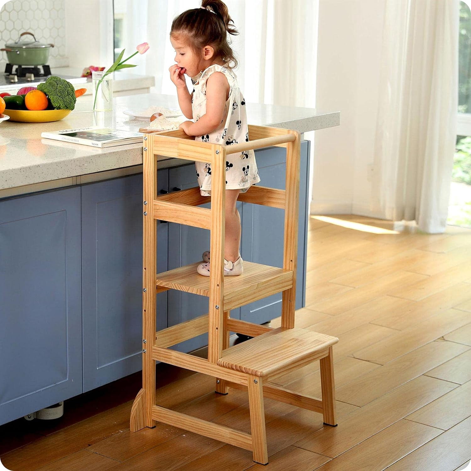 Height Adjustable Kitchen Step Stool for Toddlers, Kids Montessori ...