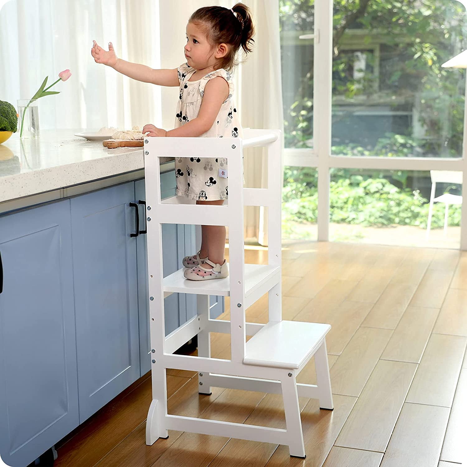 Height Adjustable Kitchen Step Stool for Toddlers, Kids Learning Stool ...