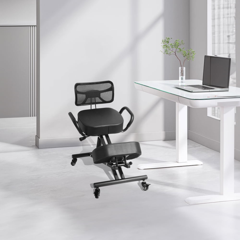Height Adjustable Kneeling Chair with Back - Posture Corrector for Men ...