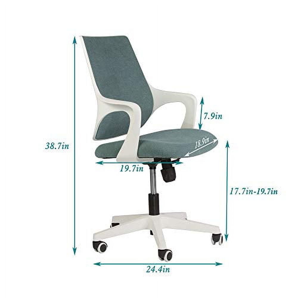 Height Adjustable Mid Back Office Desk Chair with Cuddle Back Swivel ...
