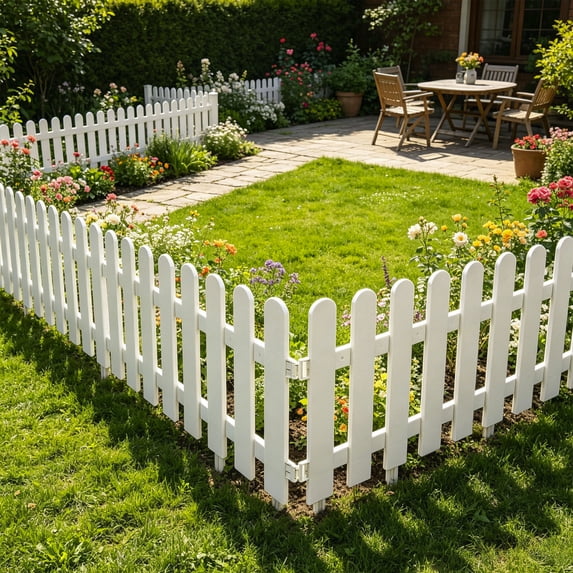 Height Adjustable Mini Garden Fence,Splicable Yard Barrier,Simple ...