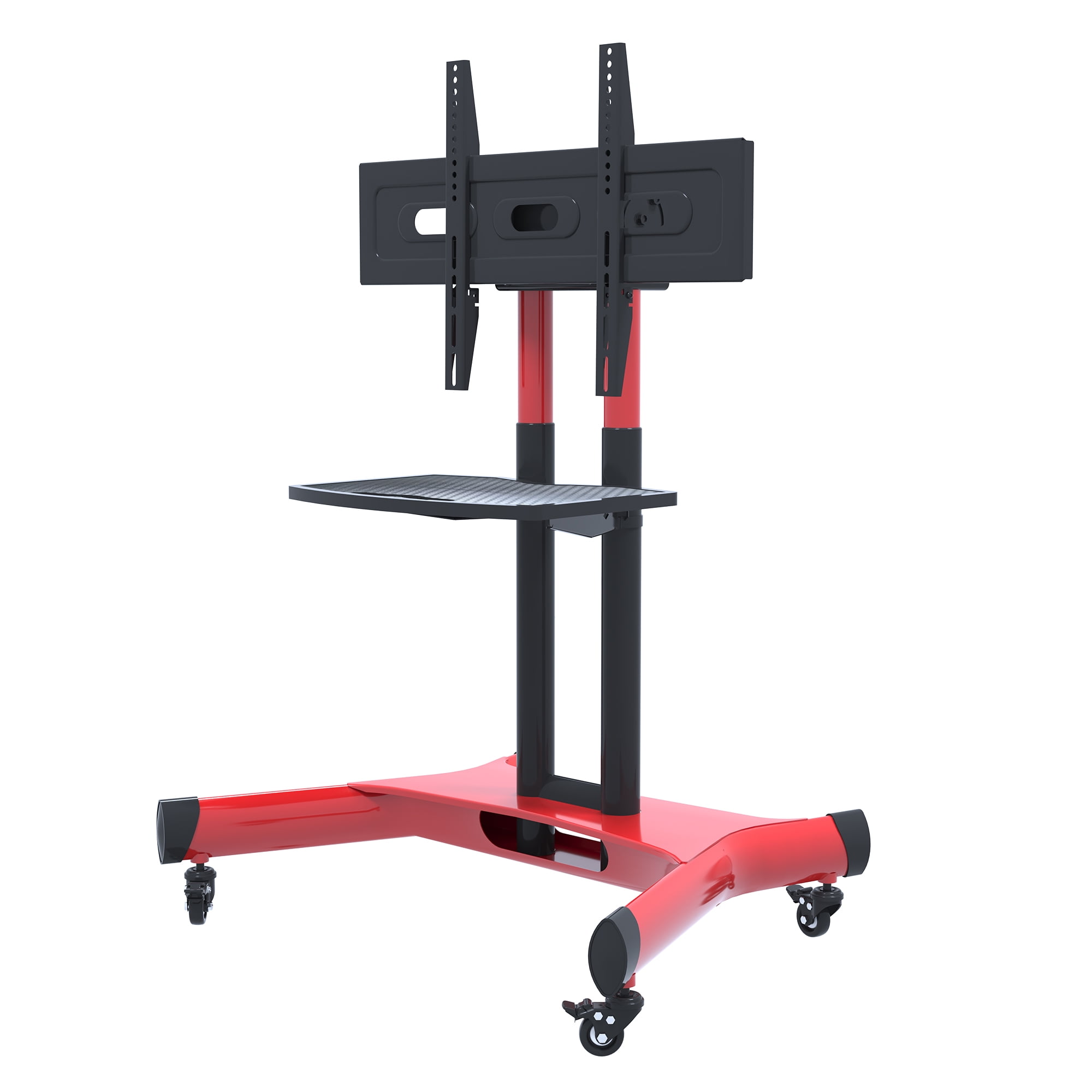 Height Adjustable Mobile Black 32-80 Inch Screens Rolling TV Stand up ...