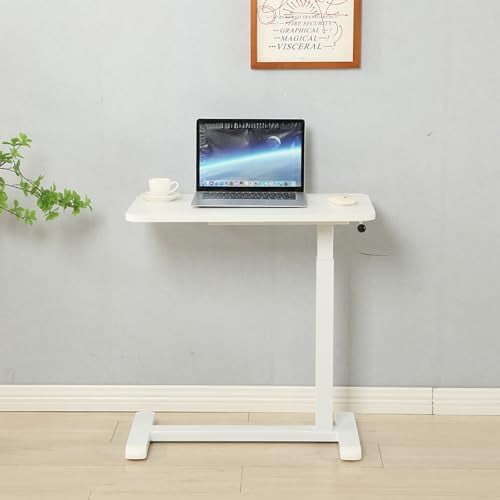 Height-Adjustable Mobile Standing Desk 30" Rolling Laptop Table with ...
