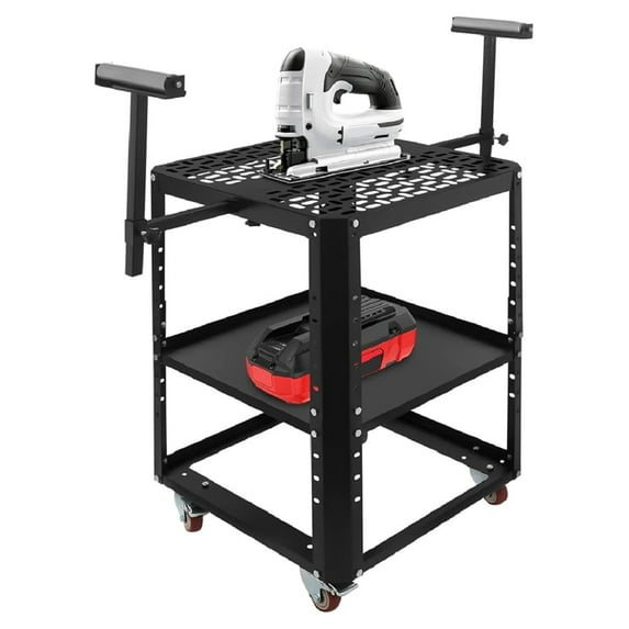 Height Adjustable Planer Stand with Wheels, lbs Load Miter Saw Planer ...