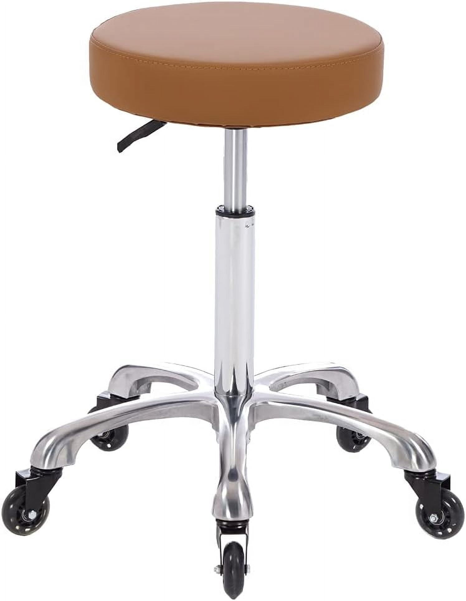 Height Adjustable Rolling Salon Stool Swivel Chair with Wheels ...