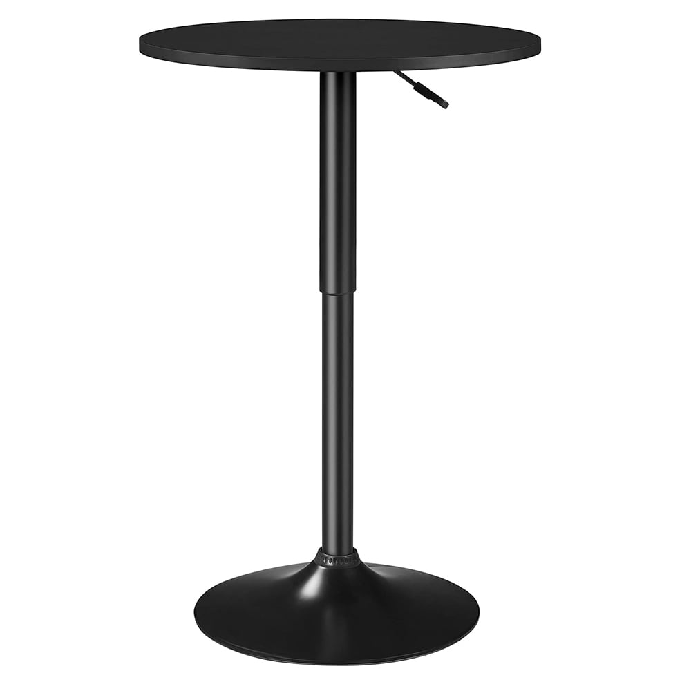 Height Adjustable Round Pub Table Counter Bar Height MDF Top Table 360 ...