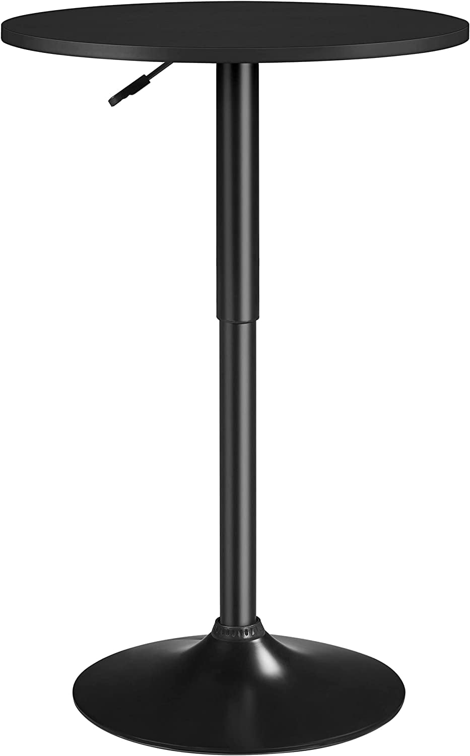 Height Adjustable Round Pub Table Counter Bar Height MDF Top Table 360 ...