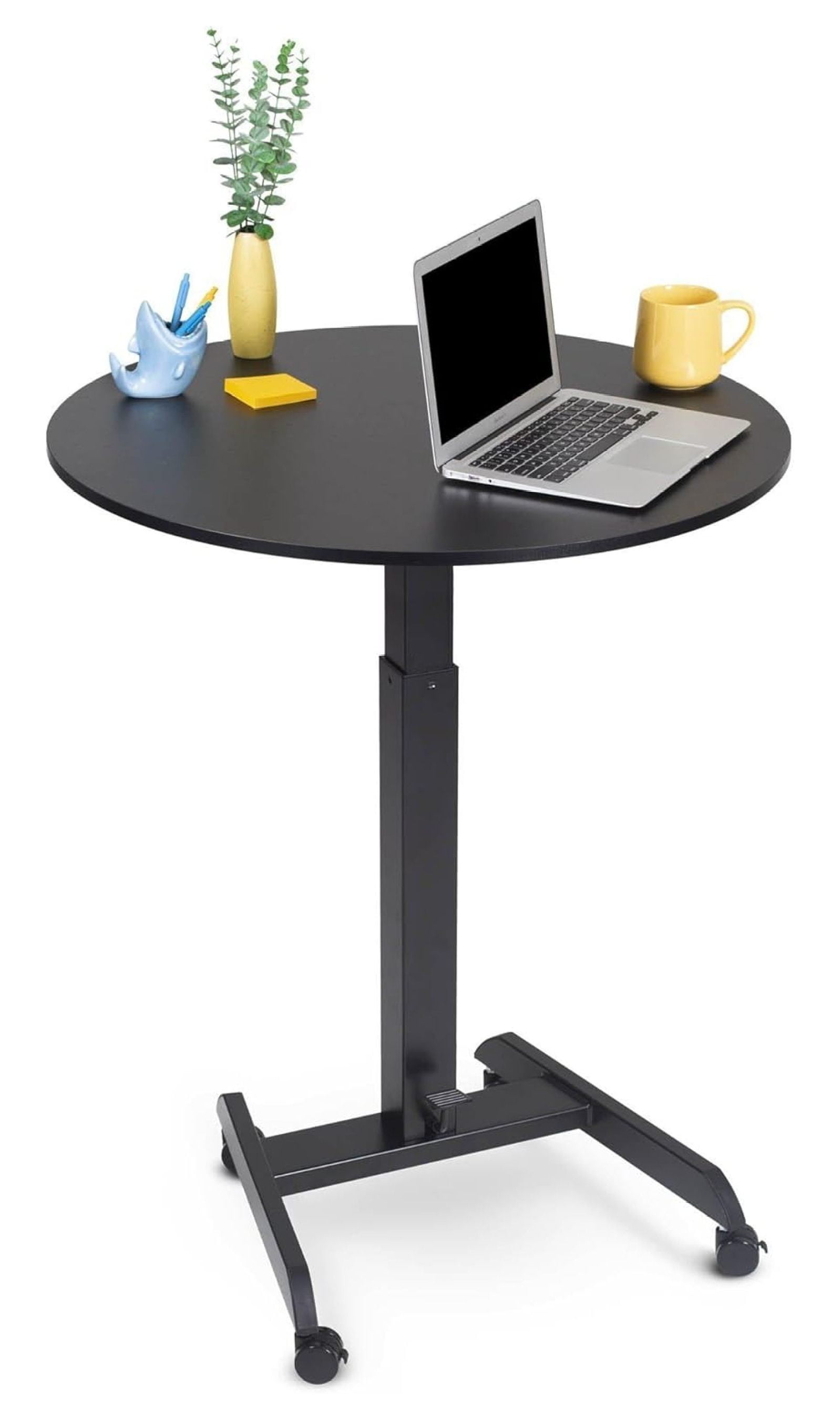 Height Adjustable Round Table & Multifunctional Mobile Workstation ...