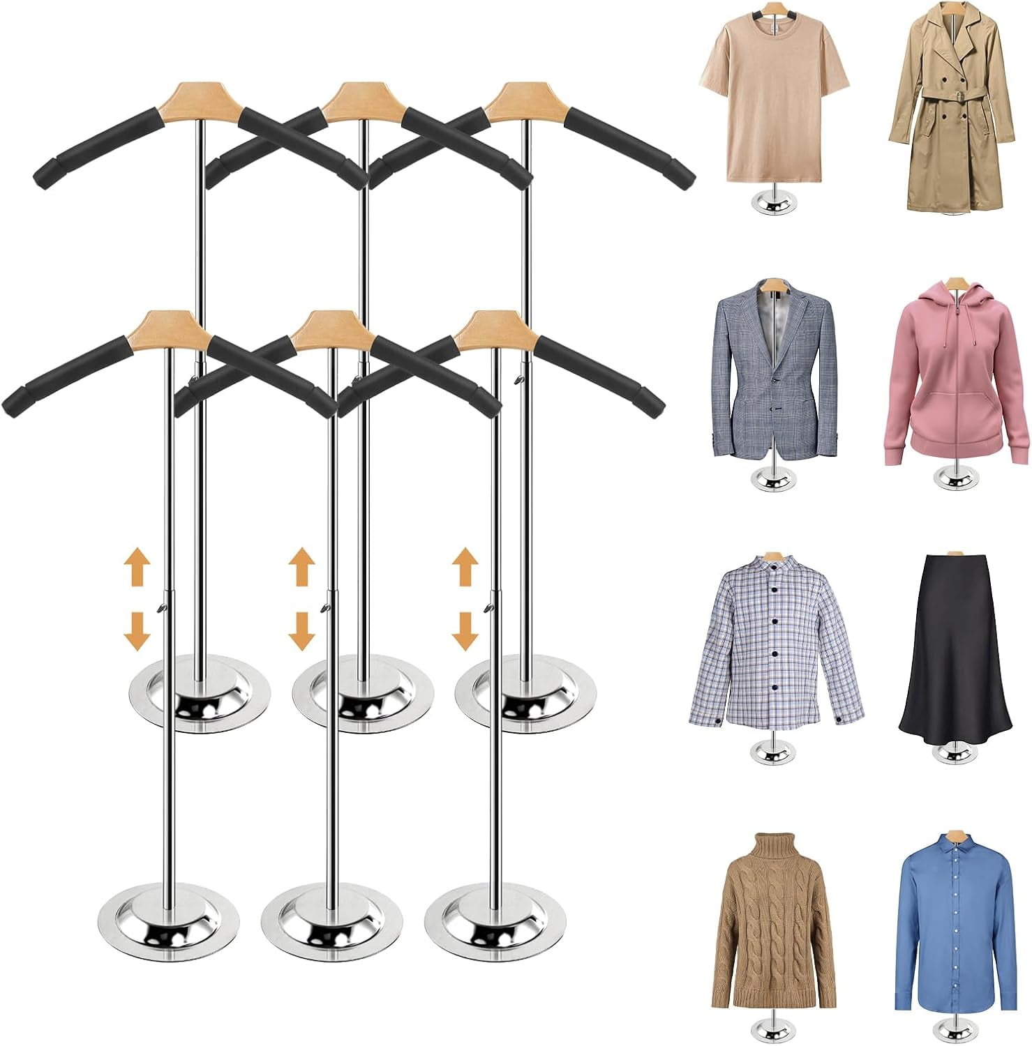 Height Adjustable Shirt Display Stand (20-35 Inch), T Shirt Display ...