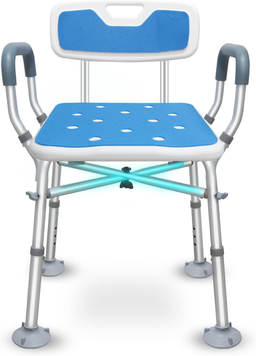 Height Adjustable Shower Chair with Arms Featuring Unique Heavy Duty ...