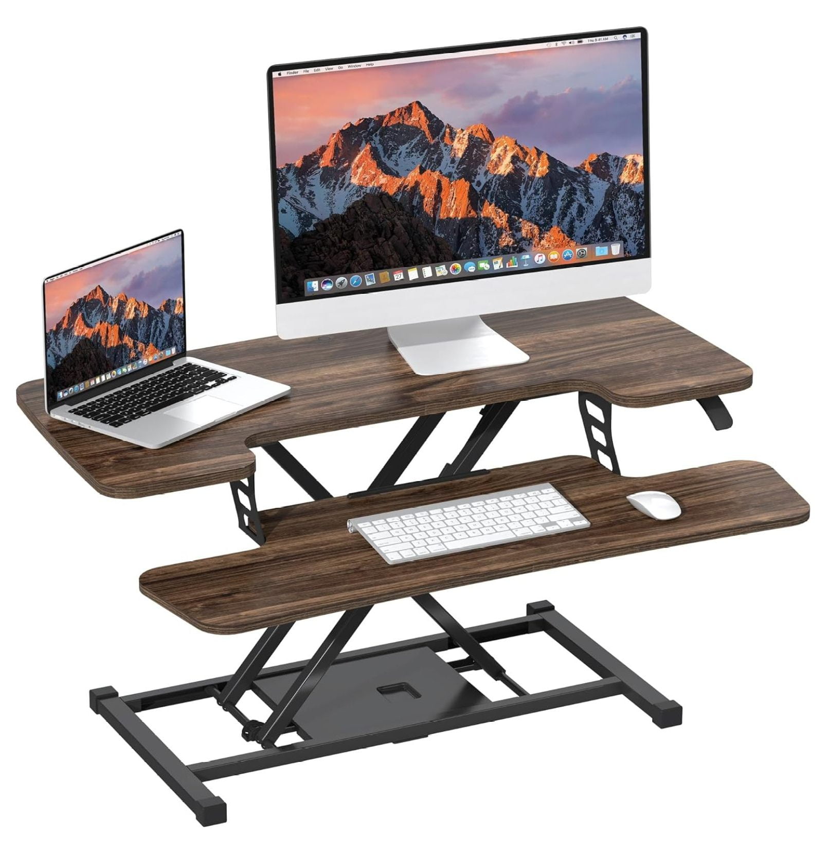 Height Adjustable Standing Desk Converter 32 inch, Switch Sit to Stand ...