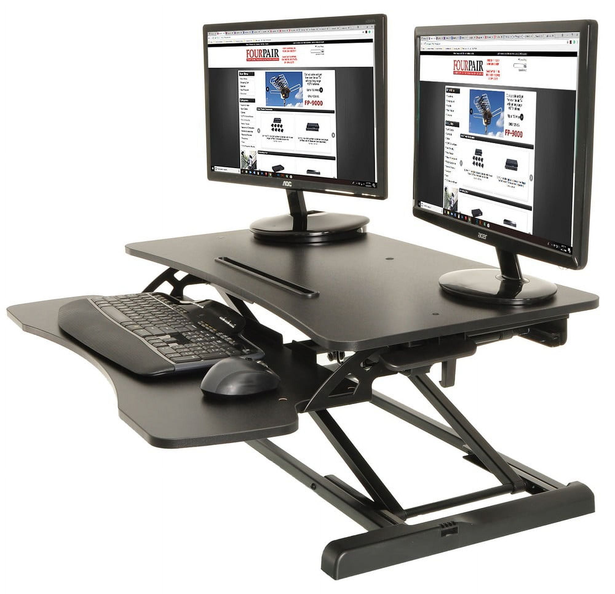 Height Adjustable Standing Desk Monitor Riser Tabletop Sit to Stand ...