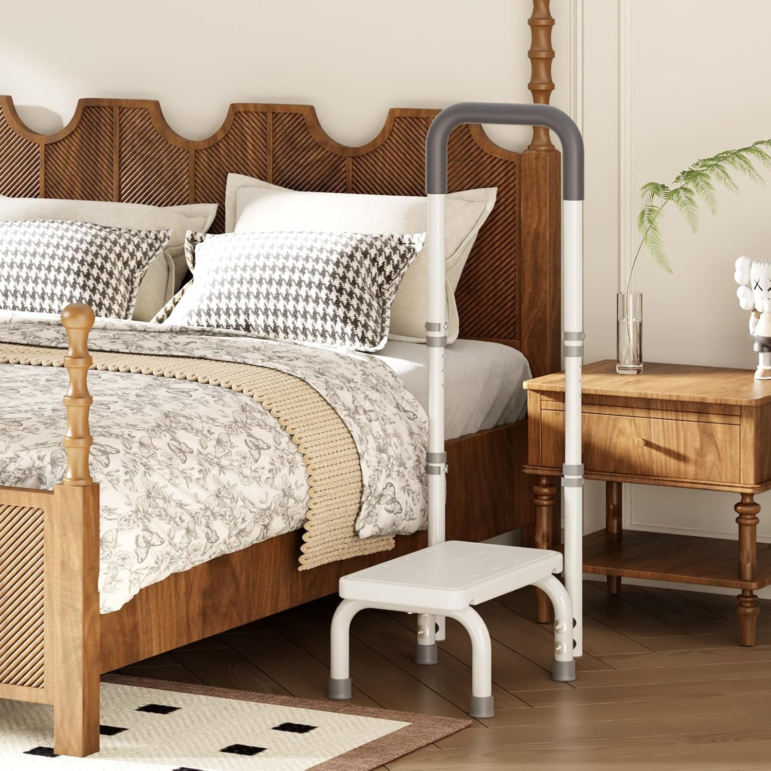 Height Adjustable Step Stool with Handle and Non-Skid Platform ...