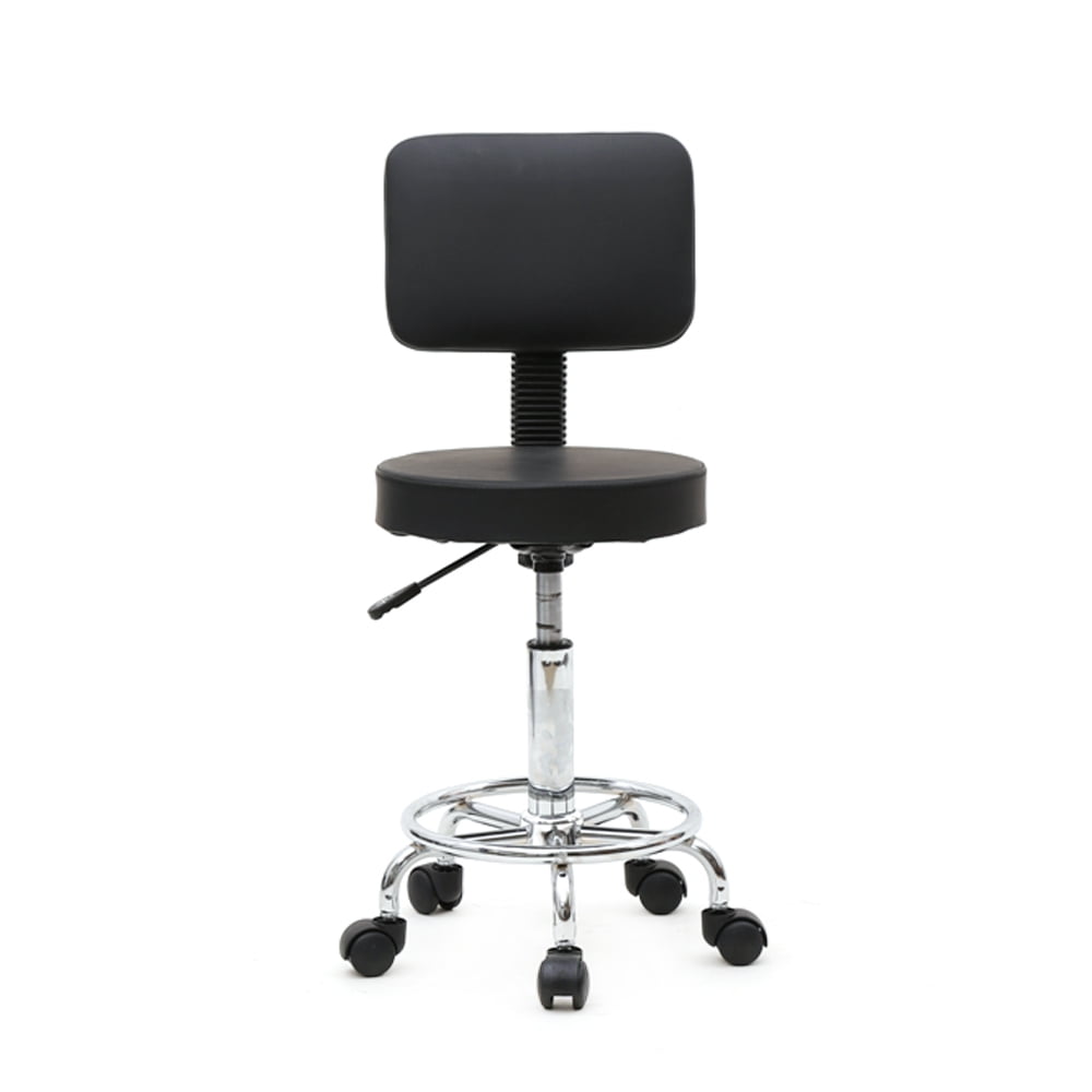 Height Adjustable Swivel Rolling Stool with Back Seat for Ultimate ...