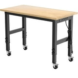 Height Adjustable Workbench, 48" L X 24" W, with Power Socket & 5FT ...