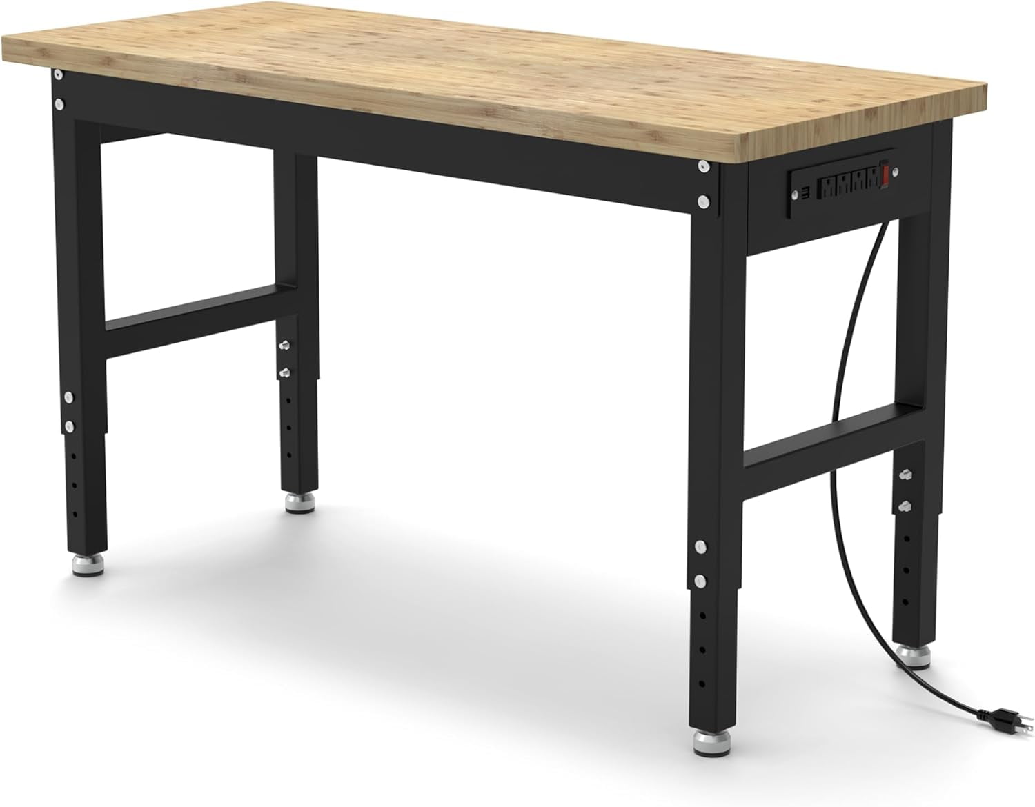 Height Adjustable Workbench, 48" L X 24" W, with Power Socket & 5FT ...