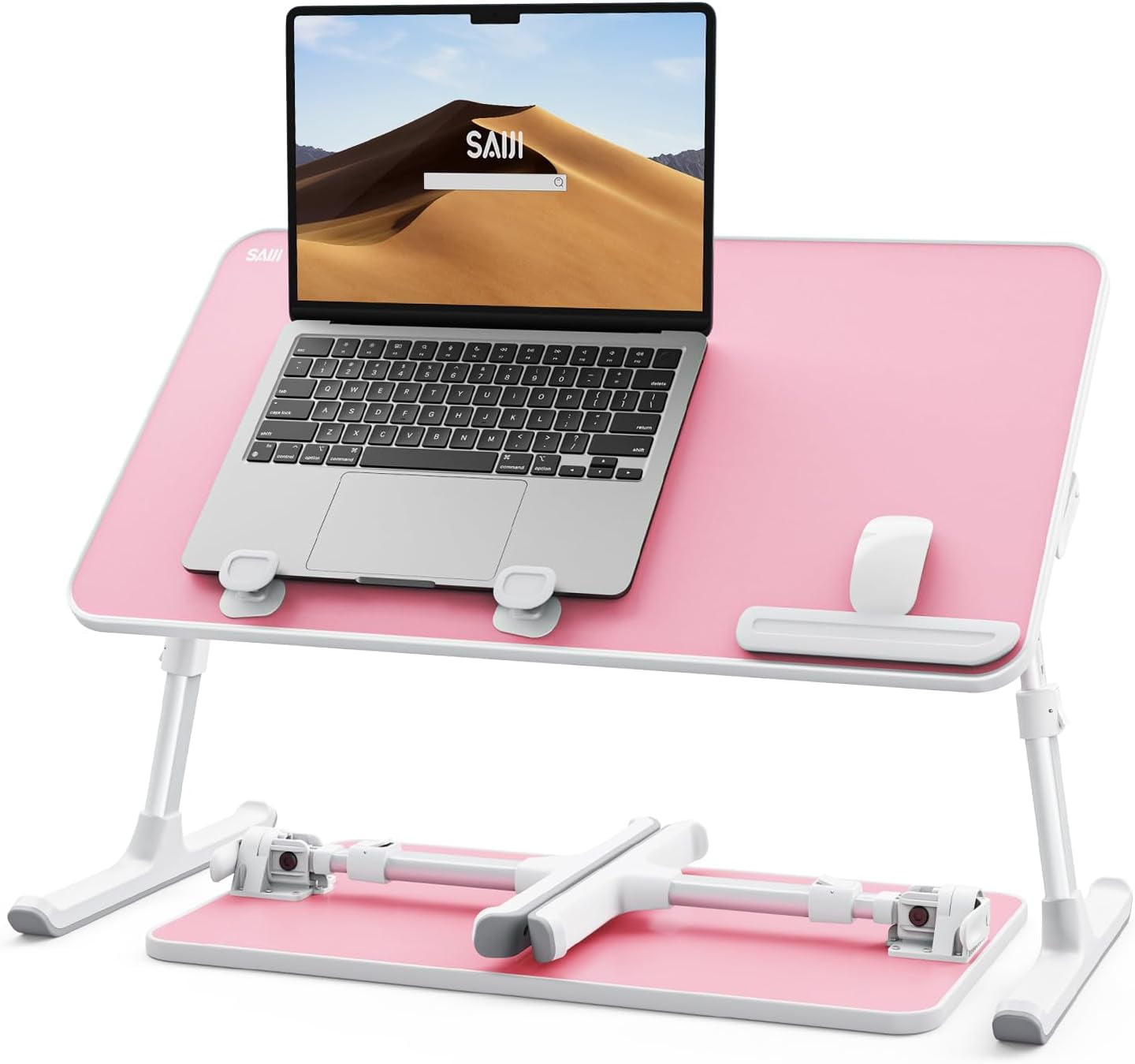 Height and Angle Adjustable Bed Laptop Stand, Lap Table Tray Table for ...