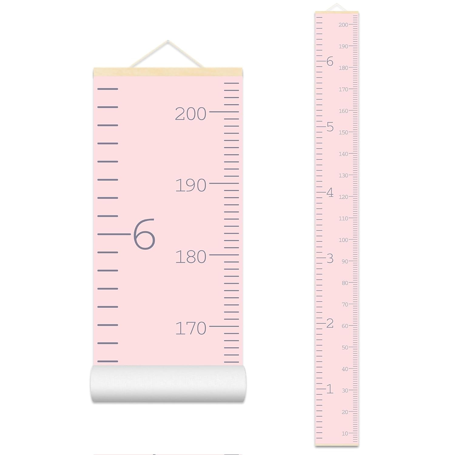 Height Chart for Kids Minimalist Pink Nordic Growth Chart for Wall ...