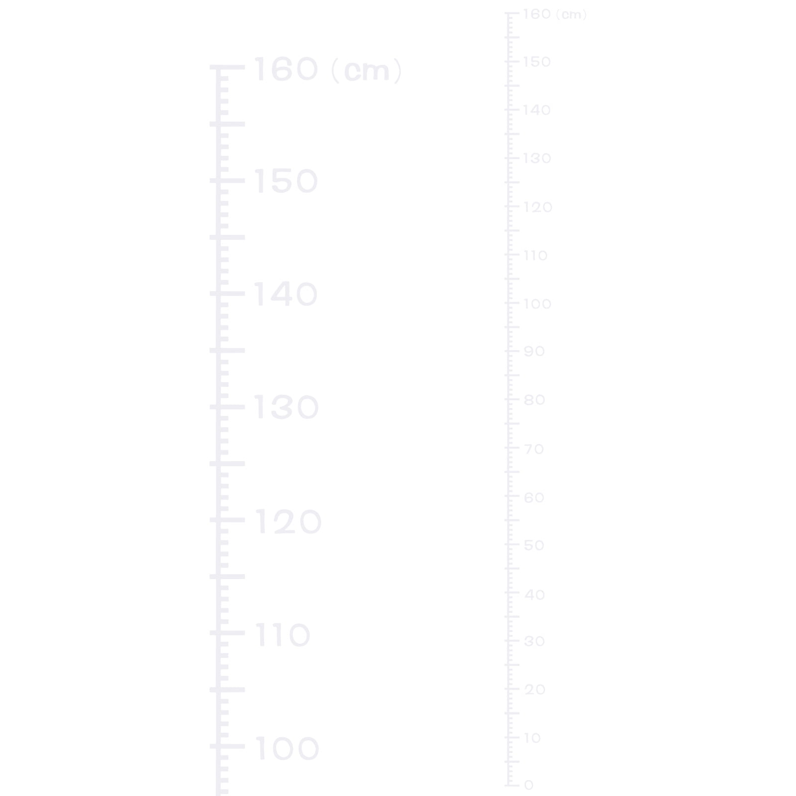 Height Chart Ruler 160cm Metric System PVC with Transfer Film, White ...