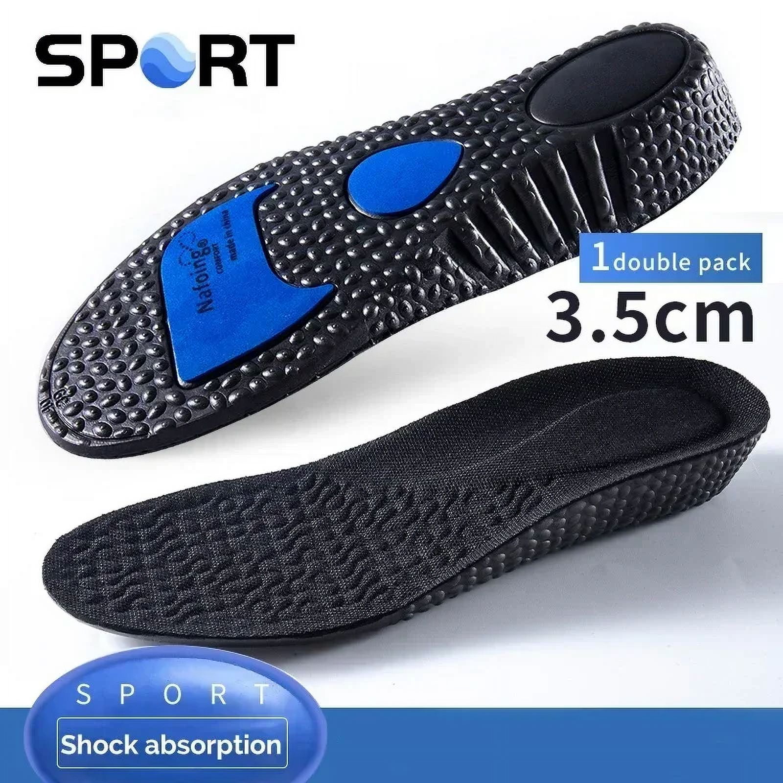 Height Increase Insoles Silicone Memory Foam Shoe Pads Arch Support ...