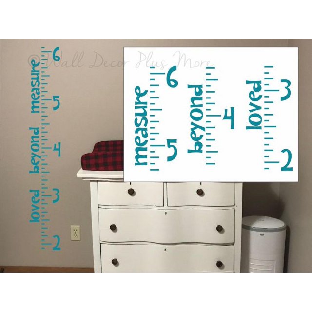 Height Ruler Chart Wall Sticker Love Beyond Measure Nursery Decor ...