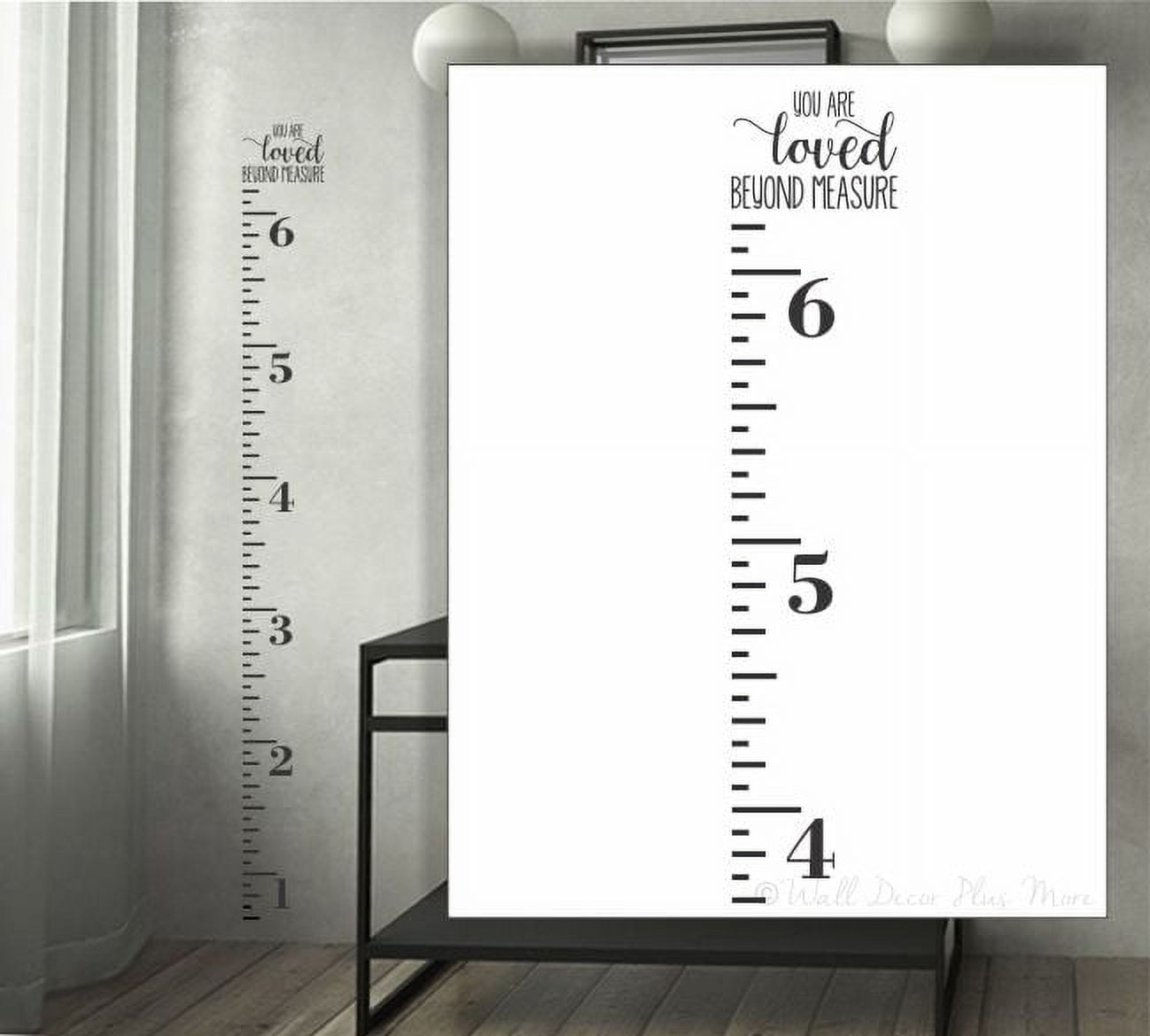 Height Ruler Growth Chart Wall Decal Loved Beyond Measure Art Stickers ...
