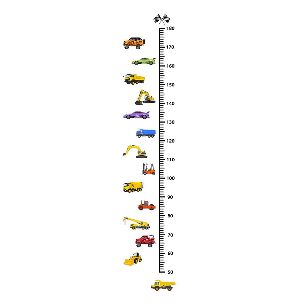 Height Stickers Construction Vehicle Tower Crane for Kids Room ...