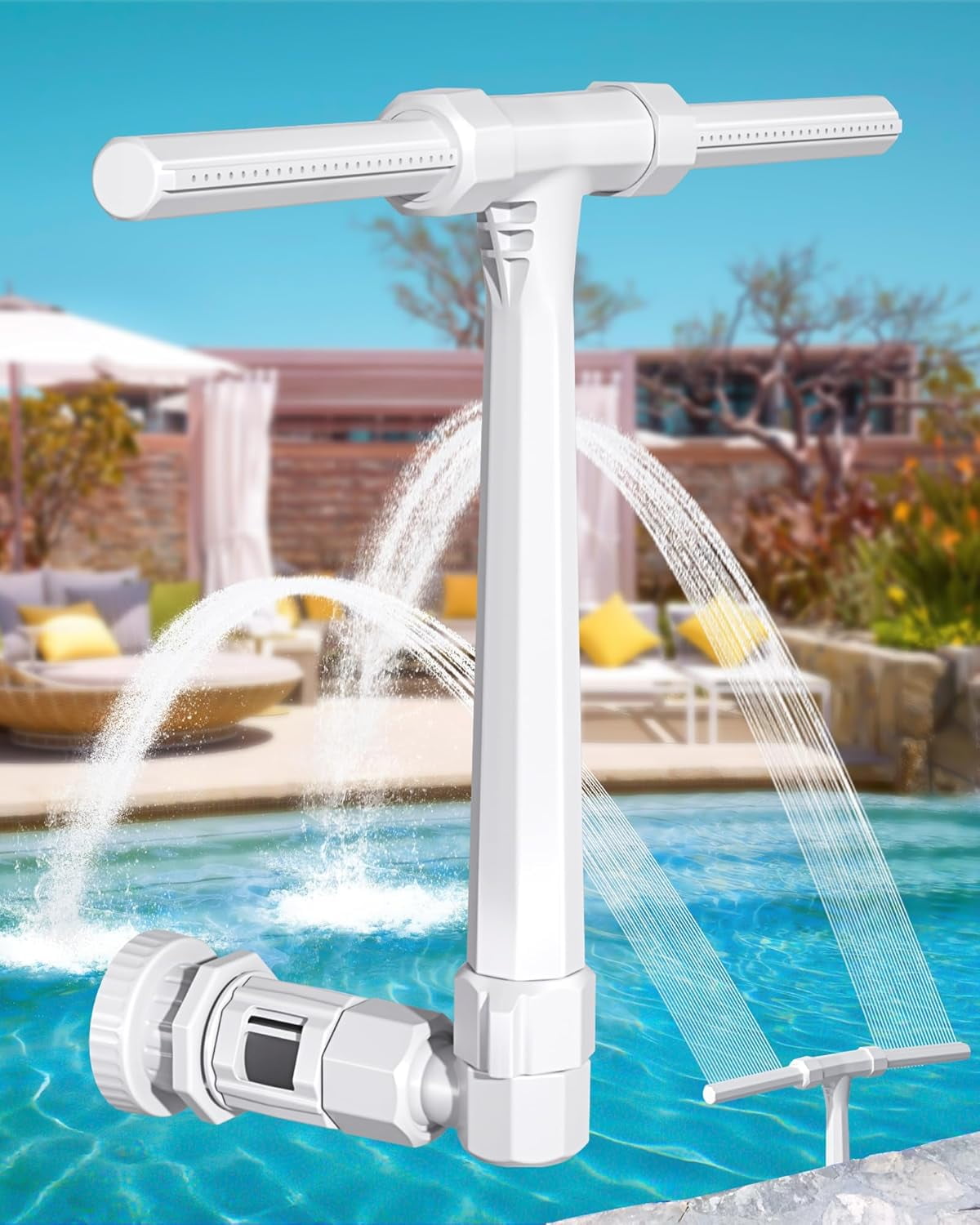 Height Upgrade Pool Fountain - Dual Spray High-Pressure Adjustable ...