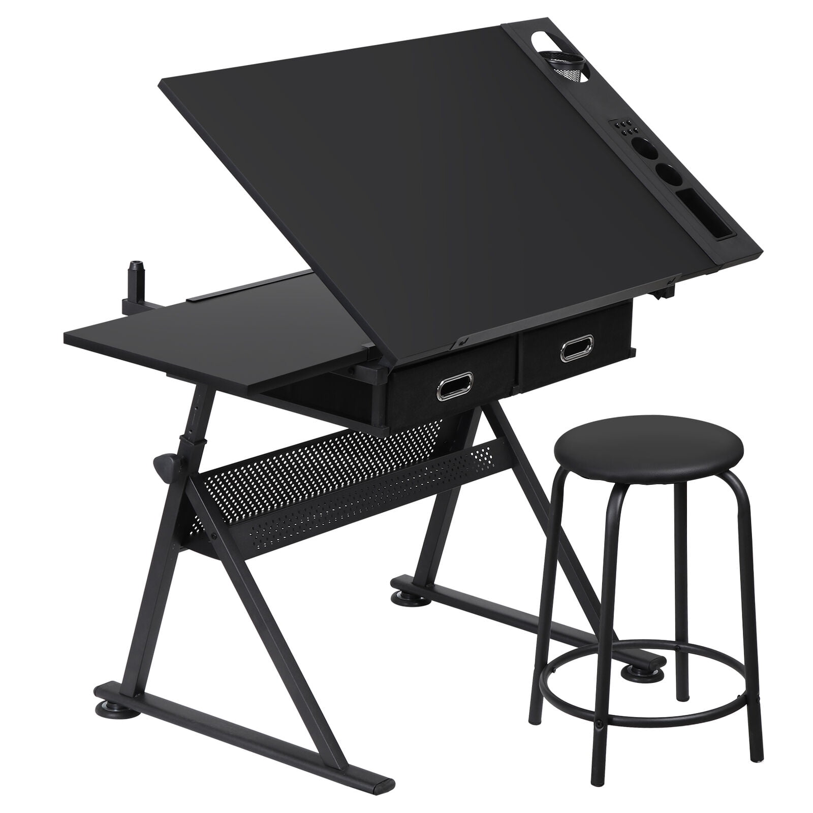 Height adjustable with tools Drafting table Tiltable desktop ...