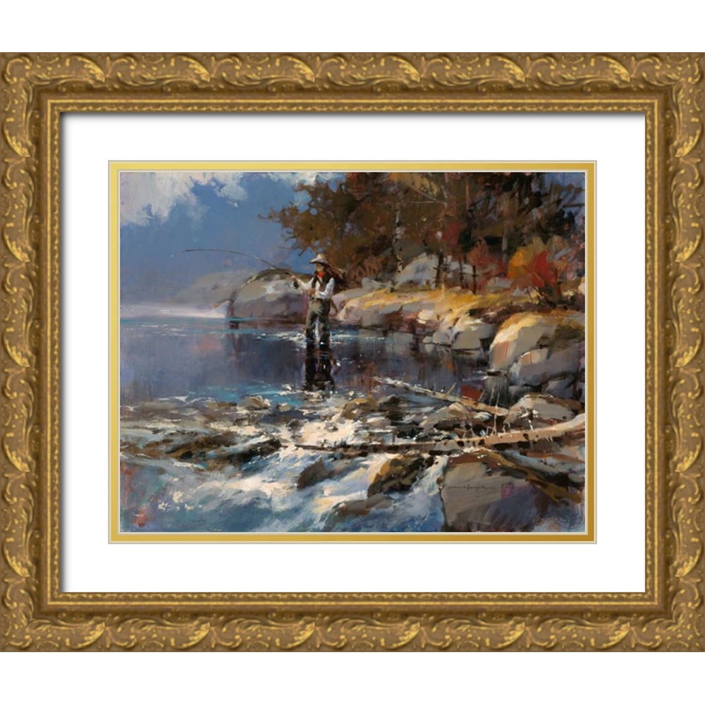Heighton, Brent 32x26 Gold Ornate Wood Framed with Double Matting ...