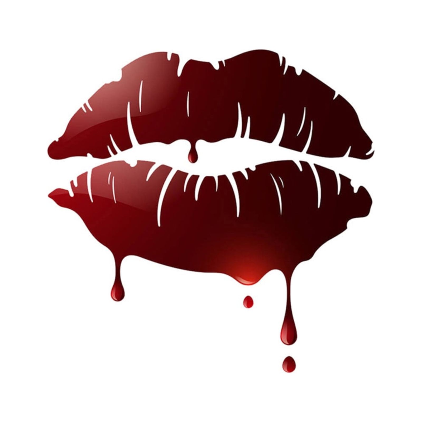Heiheiup Bleeding Lips Toilet Sticker Decorative Wall Sticker DIY Art ...
