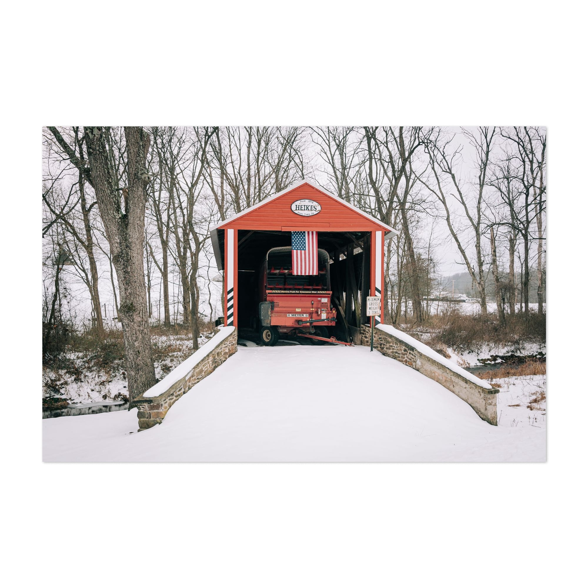Heikes Covered Bridge - York Springs Pennsylvania Photography Unframed ...