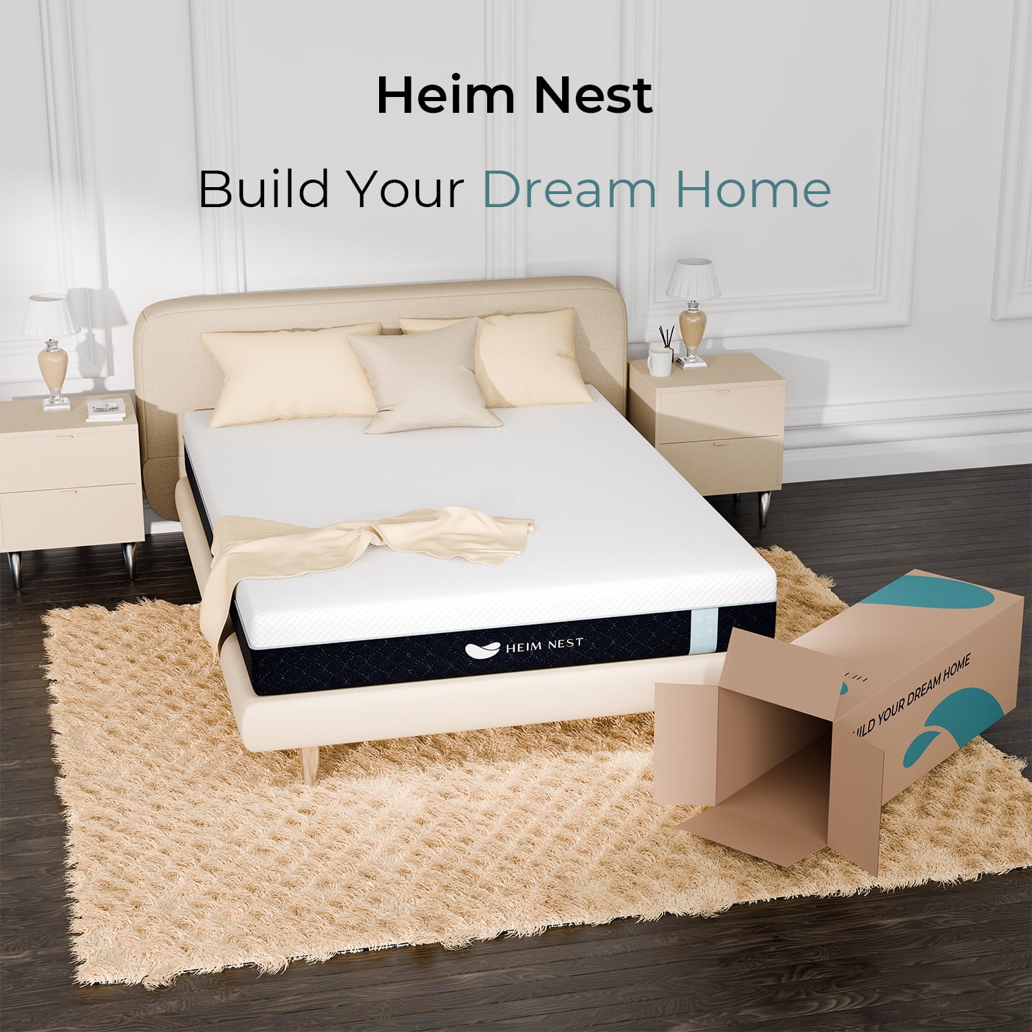 Heim Nest 12" Cooling Memory Foam Mattress , Full - Walmart.com