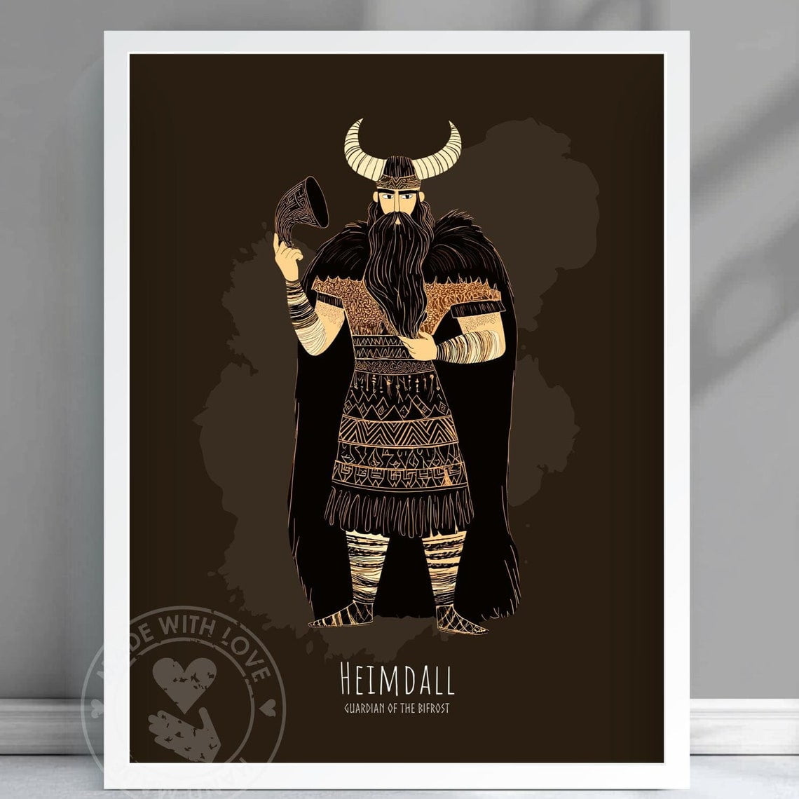 Heimdall God Poster, Heimdall Nordic God, Heimdall Norse God, Norse ...