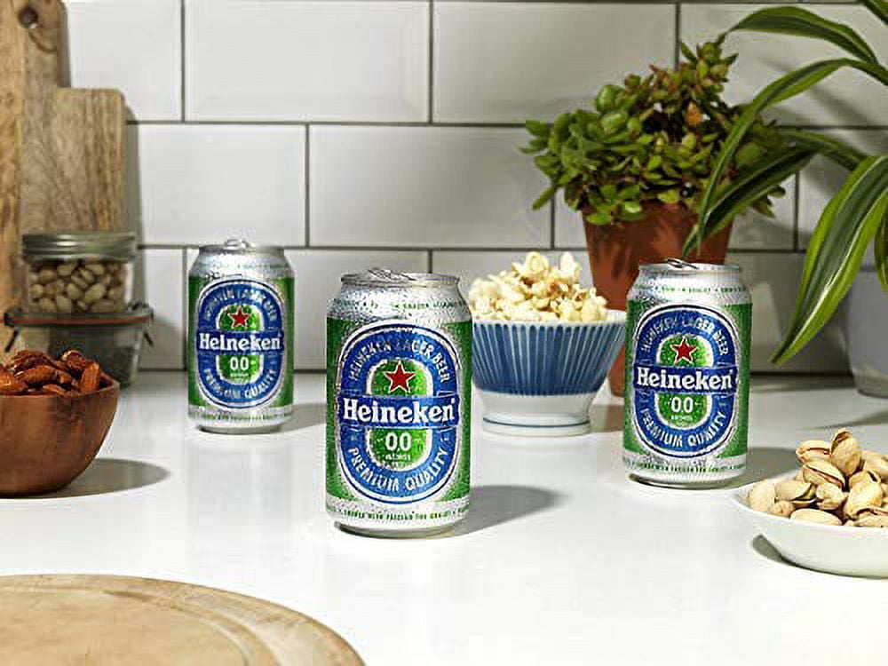 Heineken 0.0% Non-Alcohol, Alcohol Free Beer, Great Taste, Zero Alcohol, 11.2 Fl Oz | Case of 24 ...