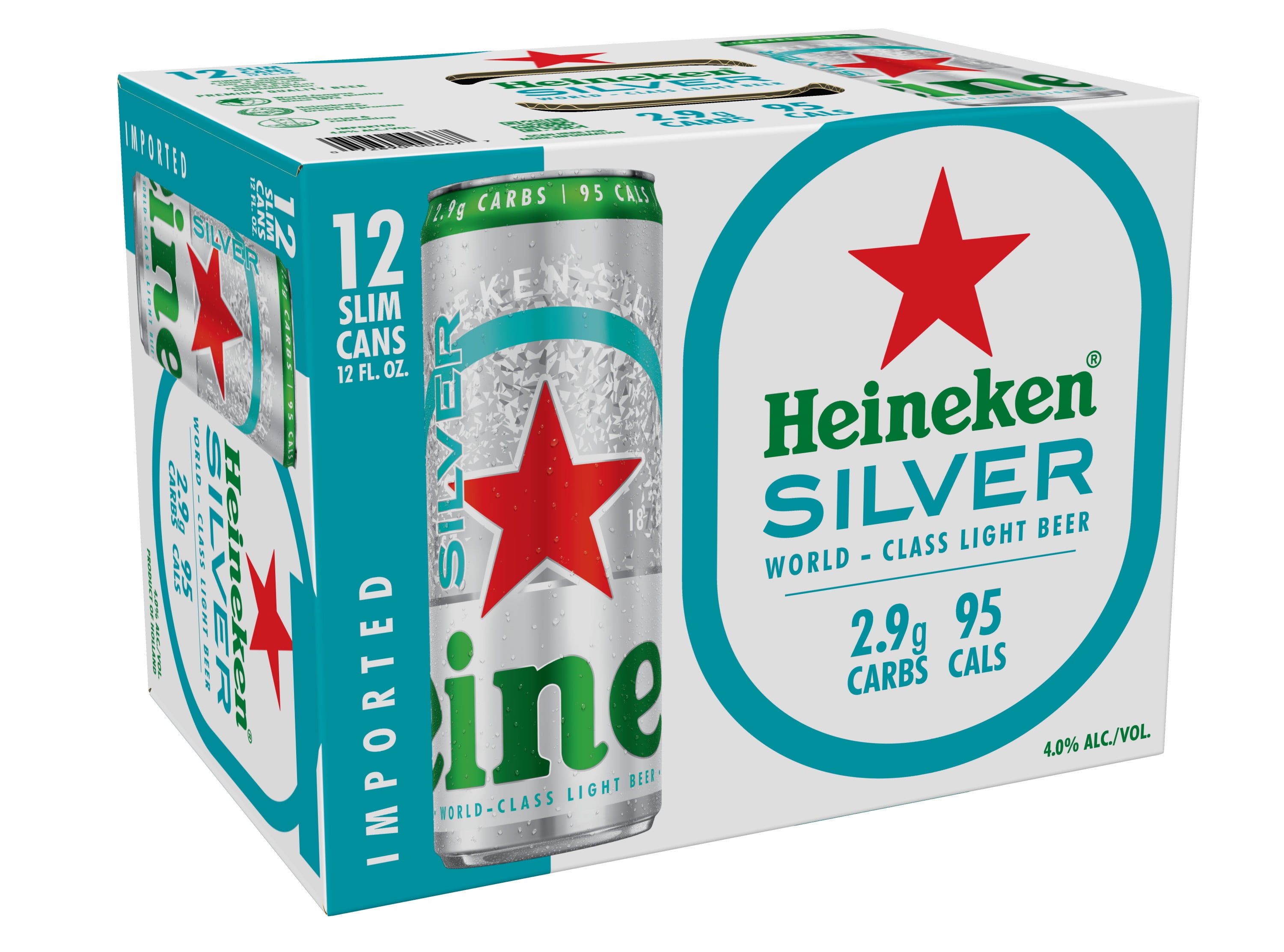 Heineken Silver Lager Beer, 12 Pack, 12 fl oz Cans - Walmart.com