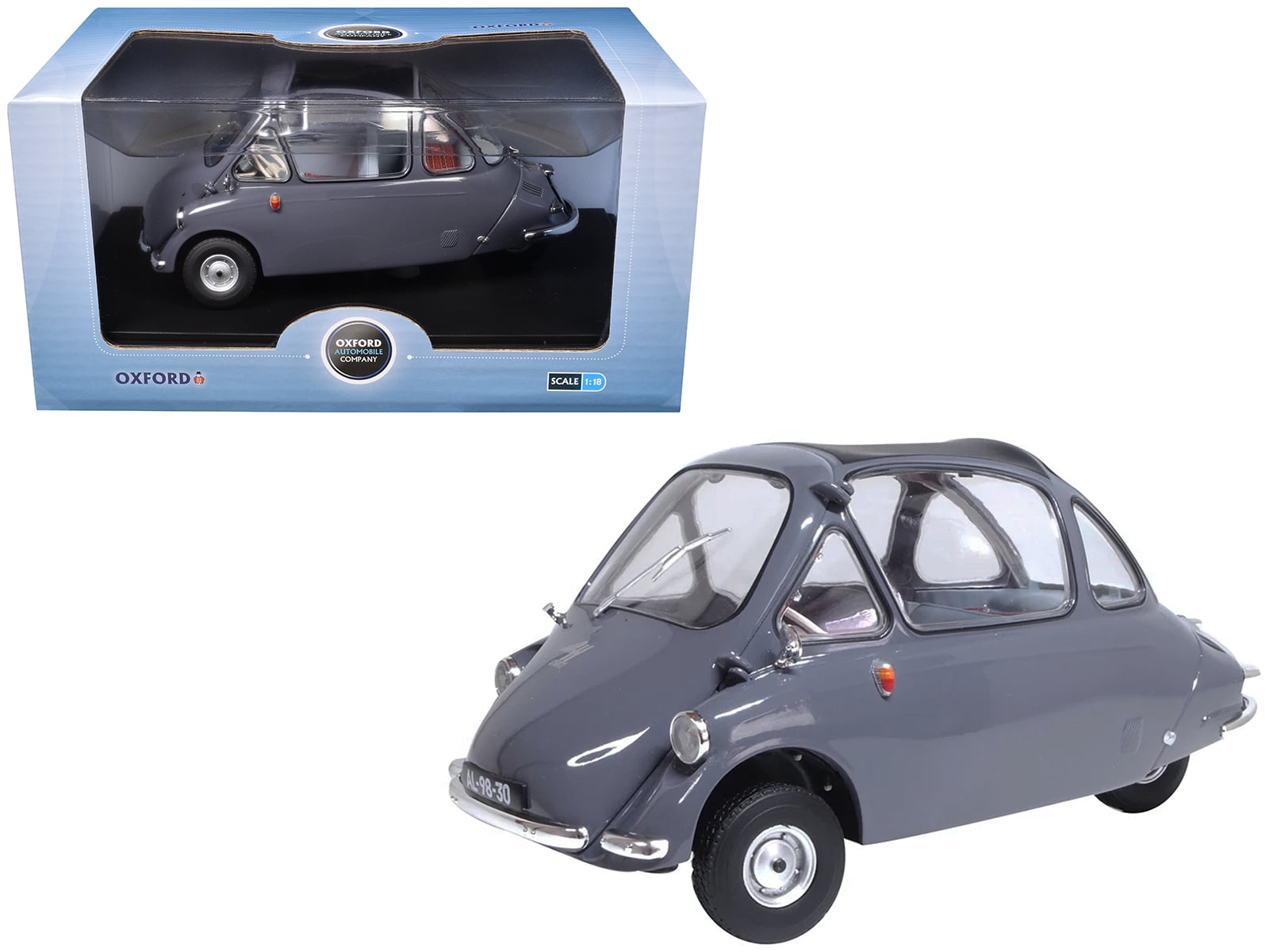 Heinkel Kabine "Bubble Car" Troy Gray 1/18 Diecast Model Car by Oxford Diecast - Walmart.com