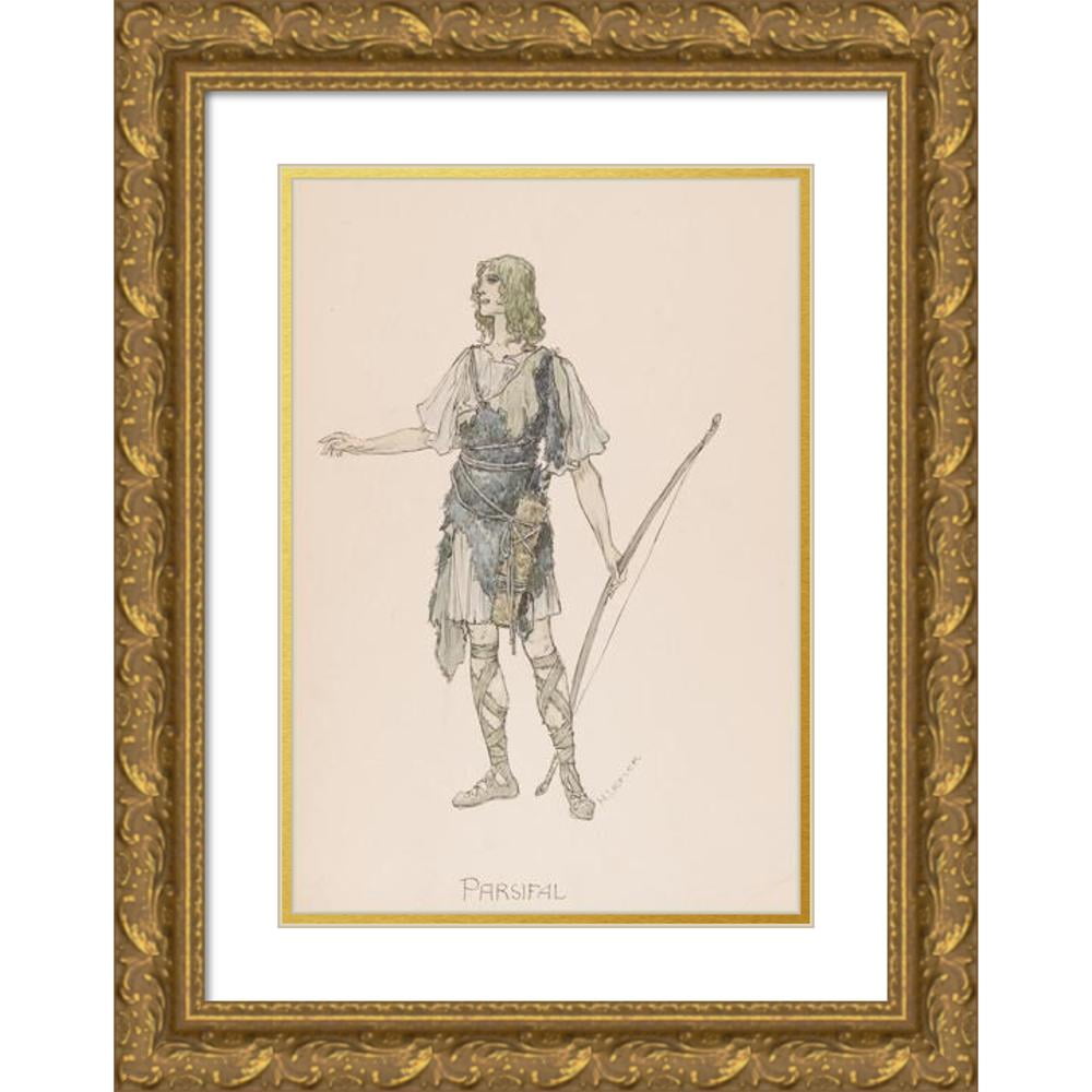Heinrich Lefler 18x24 Gold Ornate Framed and Double Matted Museum Art ...