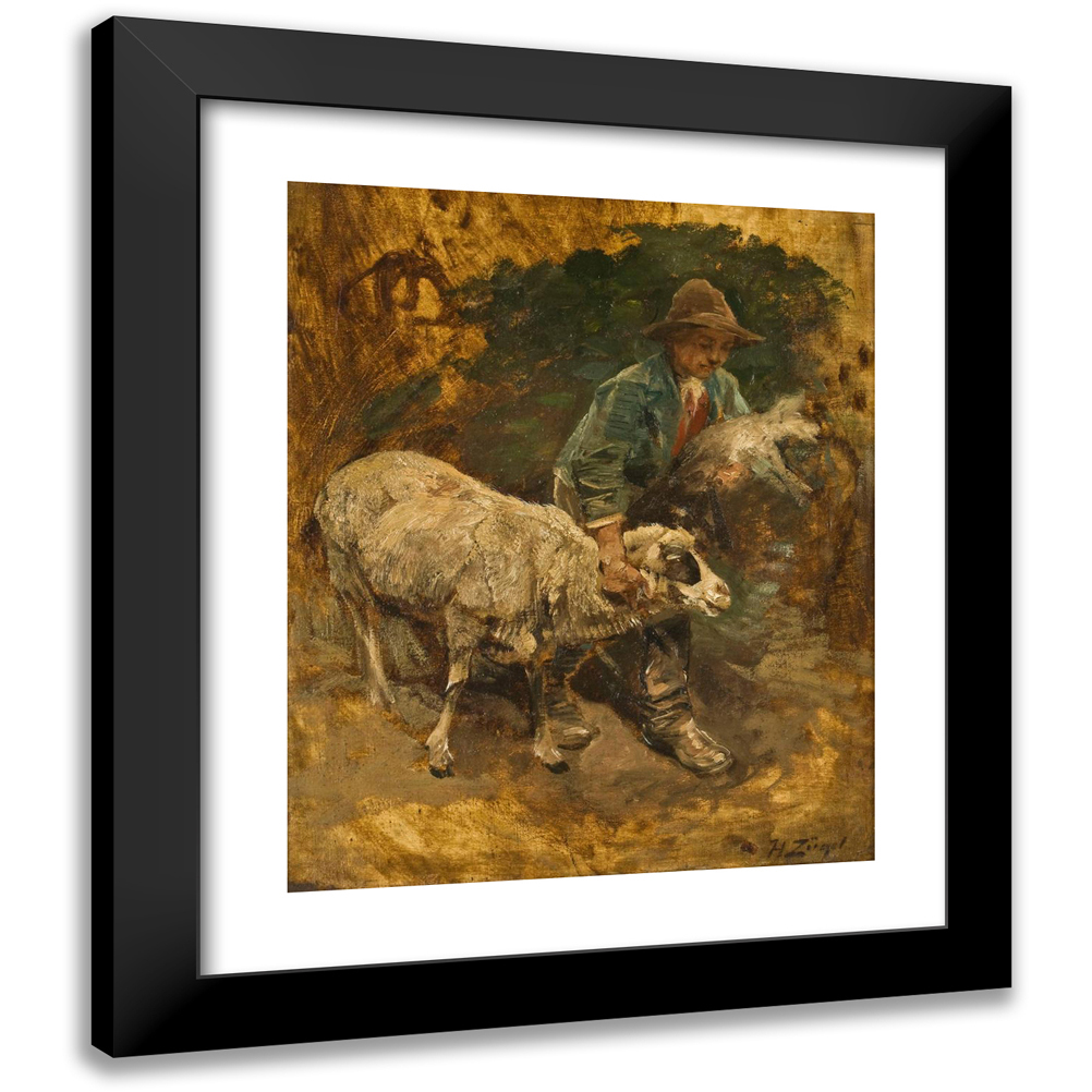 Heinrich Von Zügel 12x14 Black Modern Framed Museum Art Print Titled ...