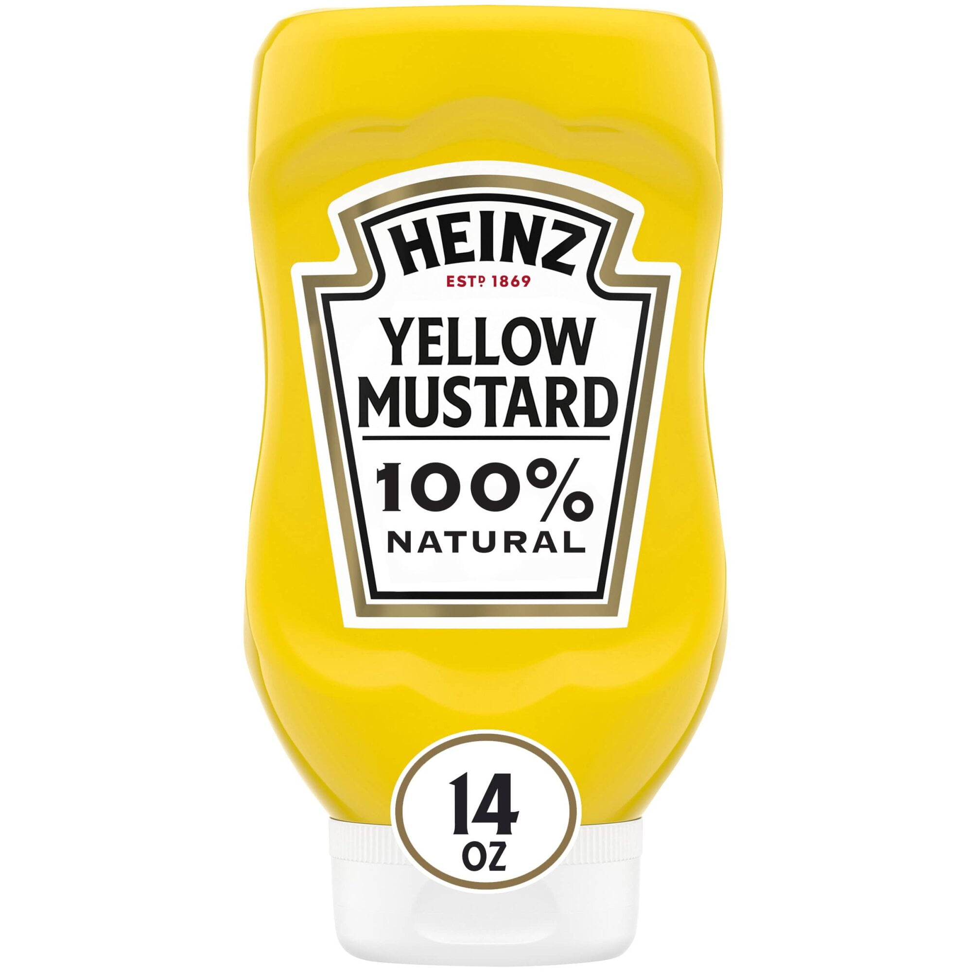 Heinz 100% Natural Yellow Mustard 14 oz (Pack of 24) - Walmart.com