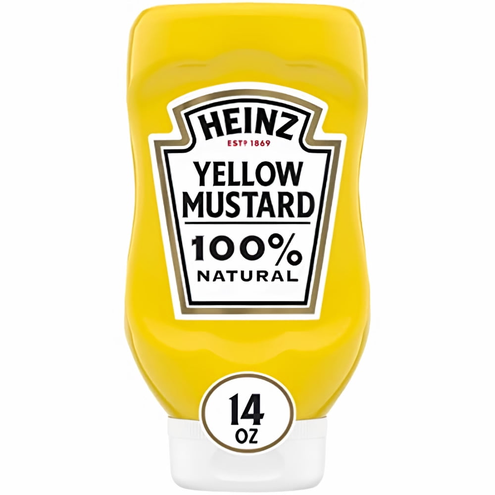 Heinz 100% Natural Yellow Mustard 14 oz (Pack of 60) - Walmart.com
