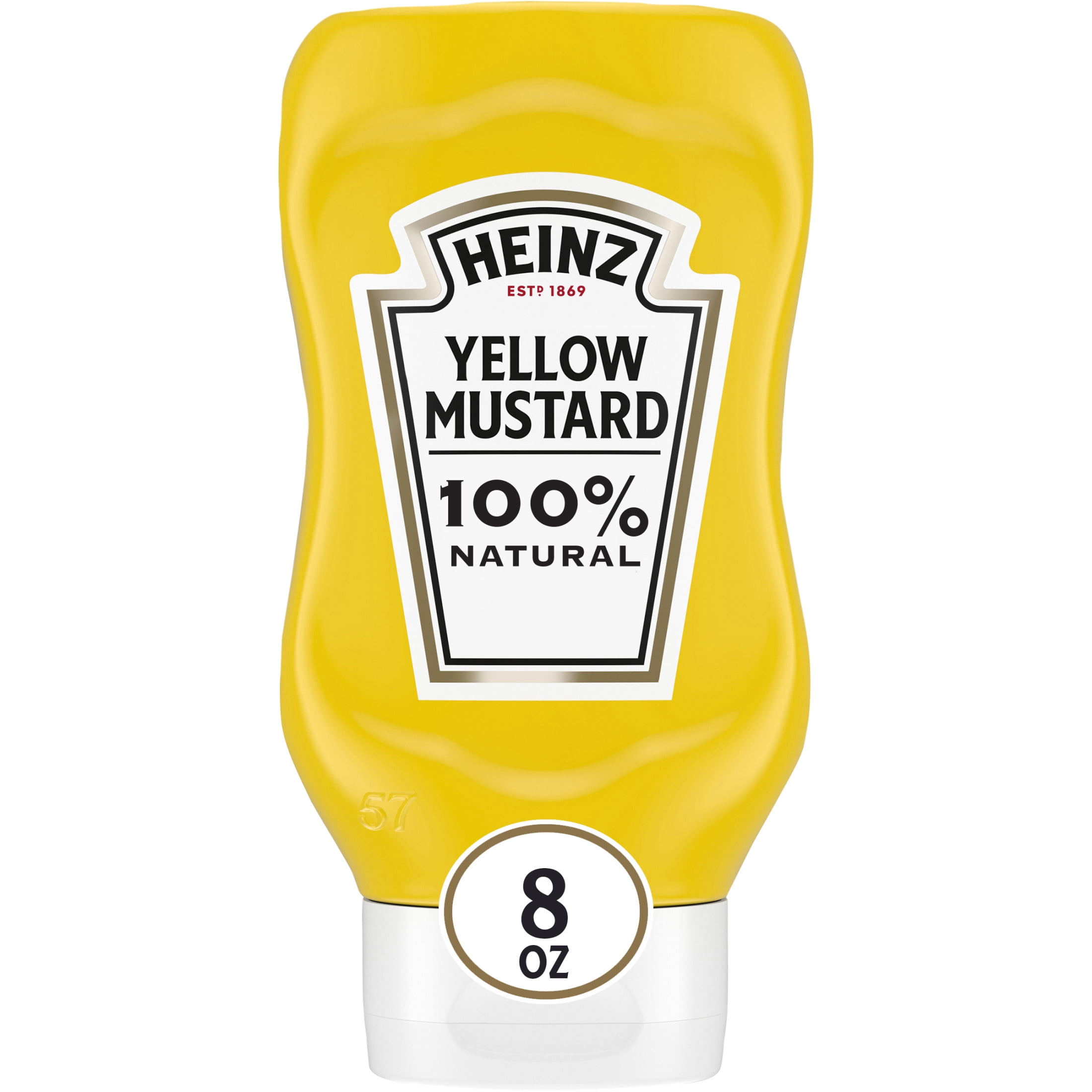 Heinz 100% Natural Yellow Mustard, 8 oz Squeeze Bottle - Walmart.com